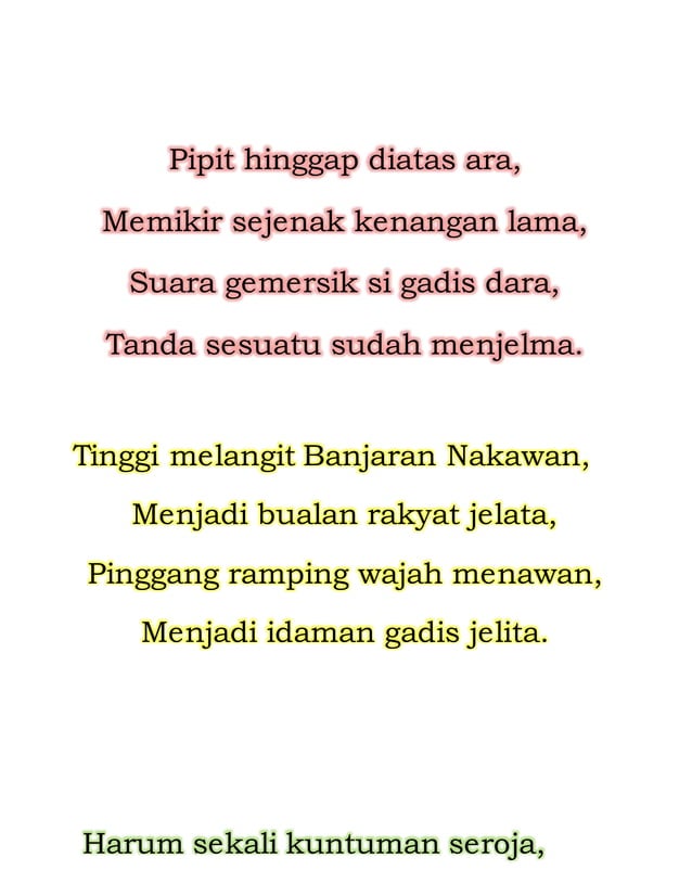 Pantun Gadis Pujaanku | DOCX