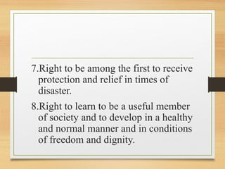 internationally accepted rights of the children | PPT