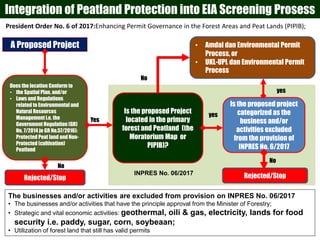 EIA and Environmental Permit: Tools for Sustainable Tropical Peatland ...