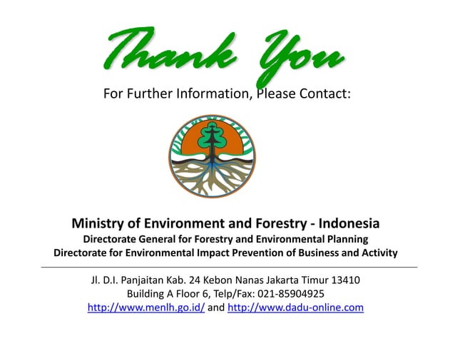 EIA and Environmental Permit: Tools for Sustainable Tropical Peatland ...