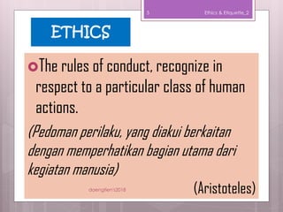Ethics & Etiquette #2 _ tien's 2018 | PDF
