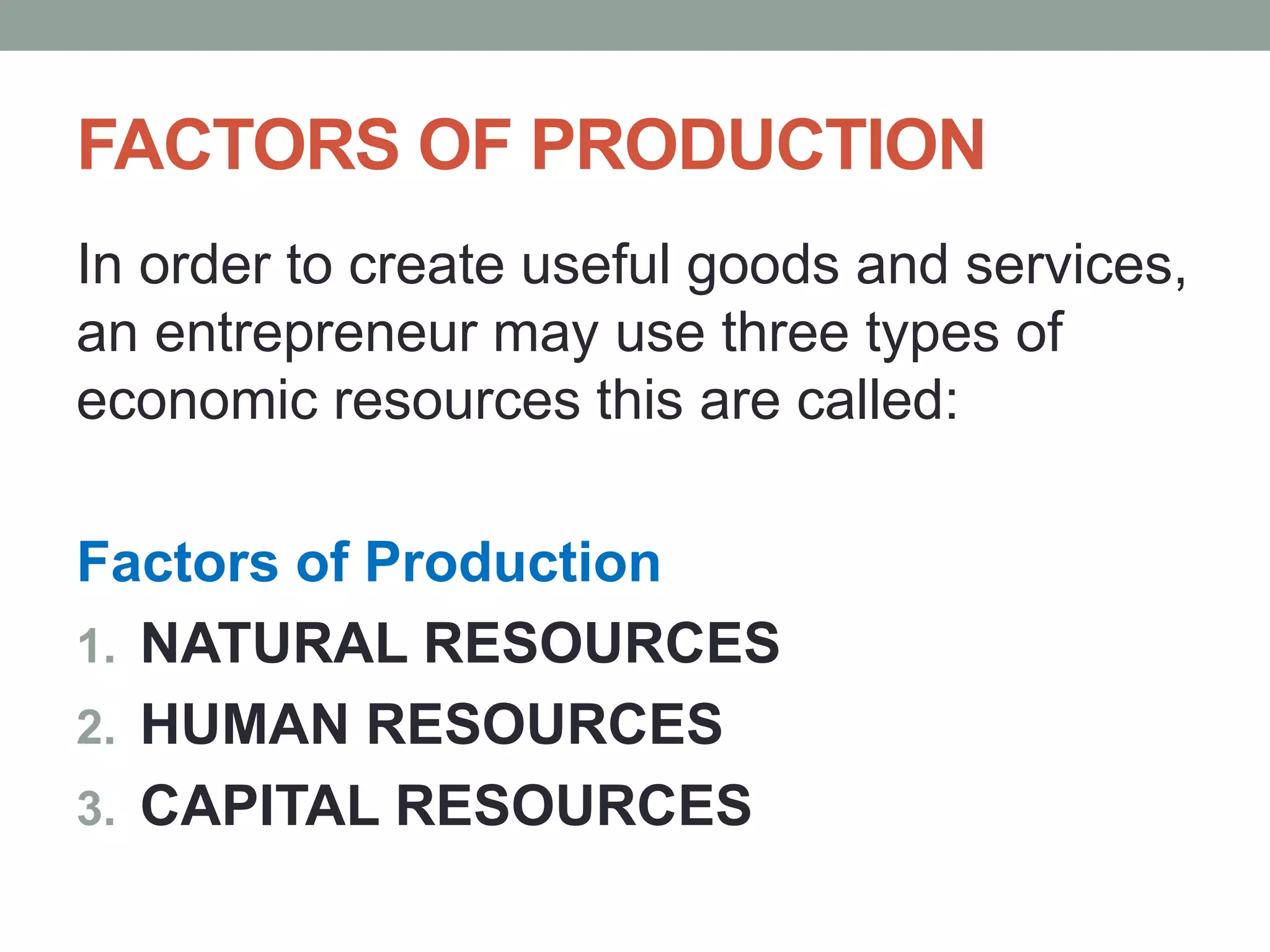 Economic Resources | PPTX