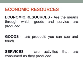 Economic Resources | PPTX