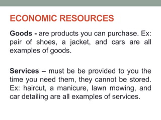 Economic Resources | PPTX