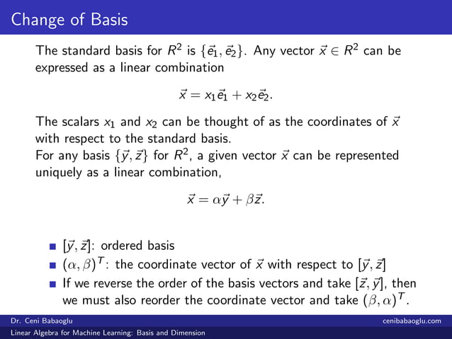 2. Linear Algebra for Machine Learning: Basis and Dimension | PDF | Programming Languages ...