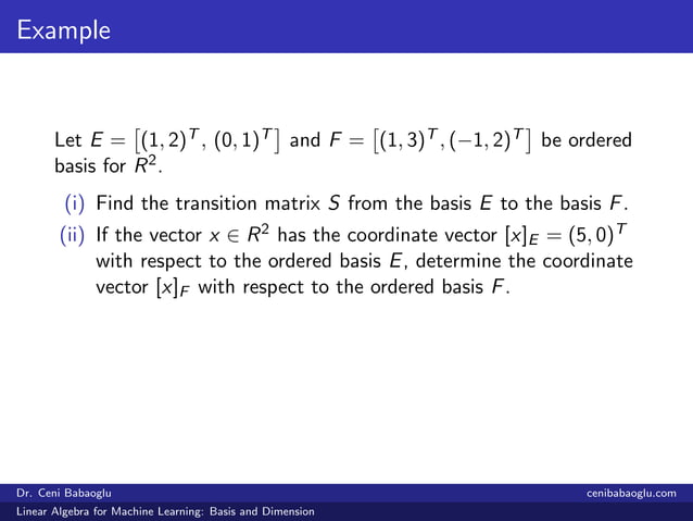 2. Linear Algebra for Machine Learning: Basis and Dimension | PDF | Programming Languages ...