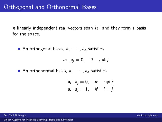 2. Linear Algebra for Machine Learning: Basis and Dimension | PDF | Programming Languages ...