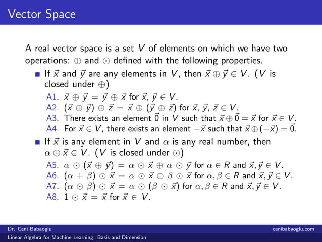 2. Linear Algebra for Machine Learning: Basis and Dimension | PDF | Programming Languages ...