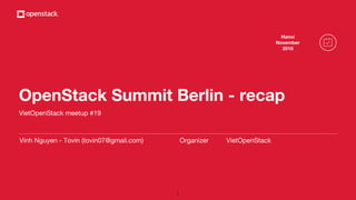 OpenStack Berlin 2018 Recap | PPT
