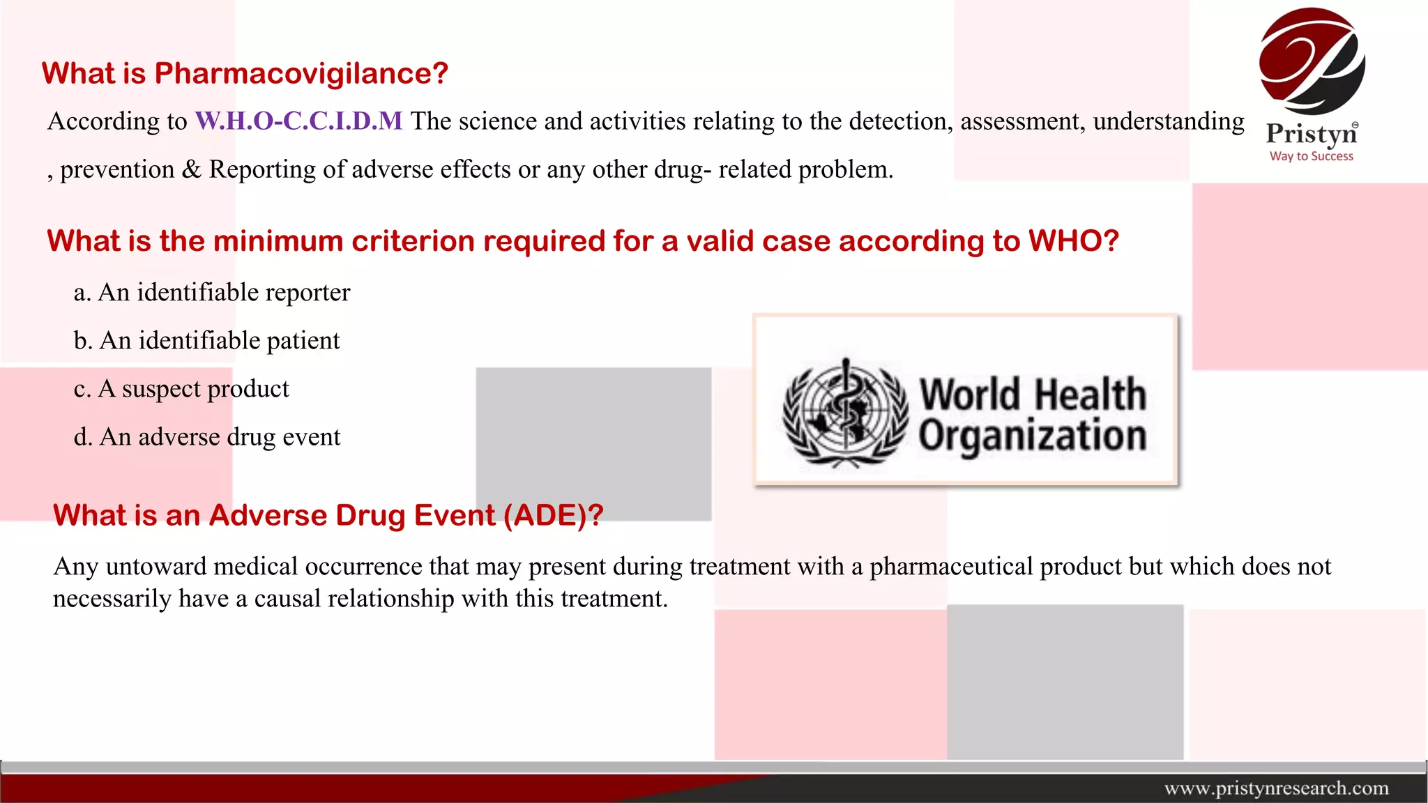 FREQUENTLY ASKED QUESTIONS IN PHARMACOVIGILANCE INTERVIEW AND ITS ...