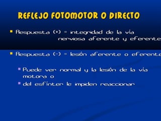 Reflejos pupilares | PPT