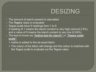 Pretreatment of textile materials | PPTX