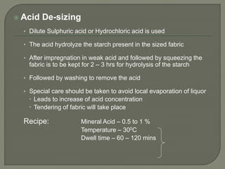 Pretreatment of textile materials | PPTX