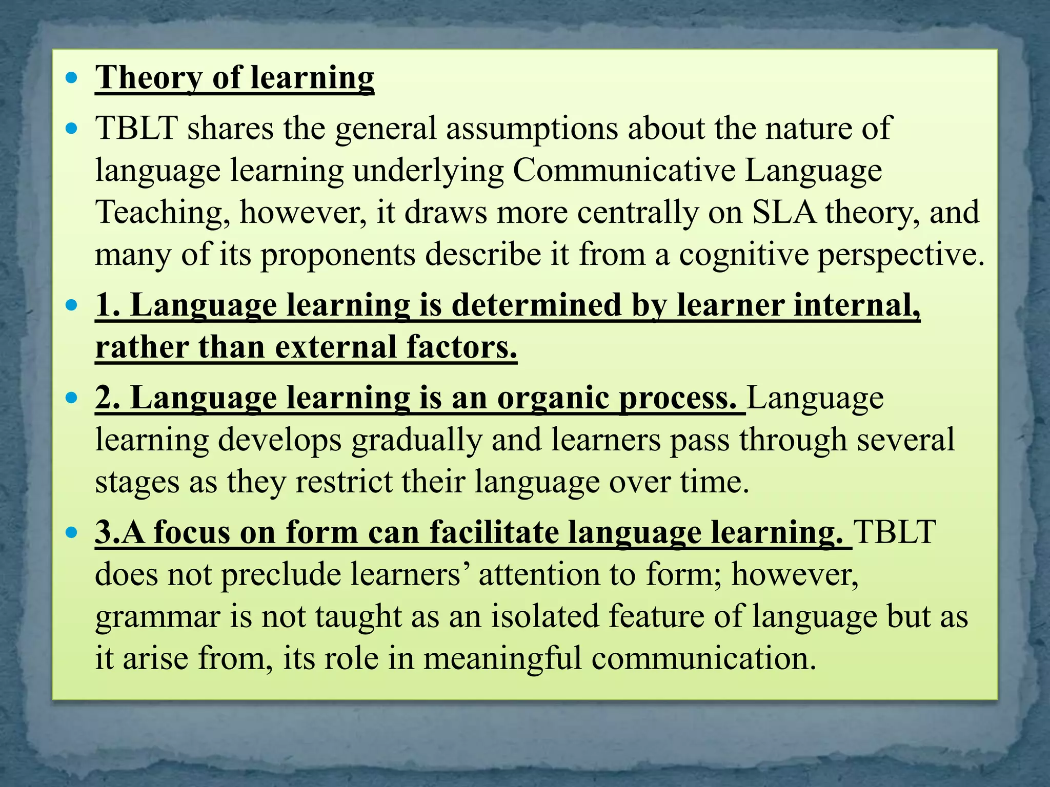 task based language teaching TBLT | PPTX