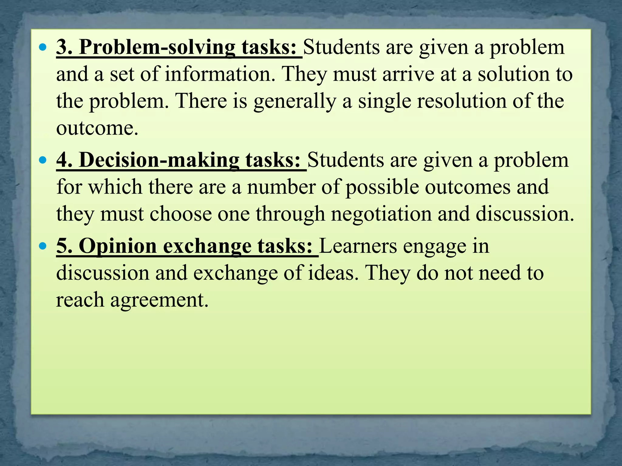 task based language teaching TBLT | PPTX