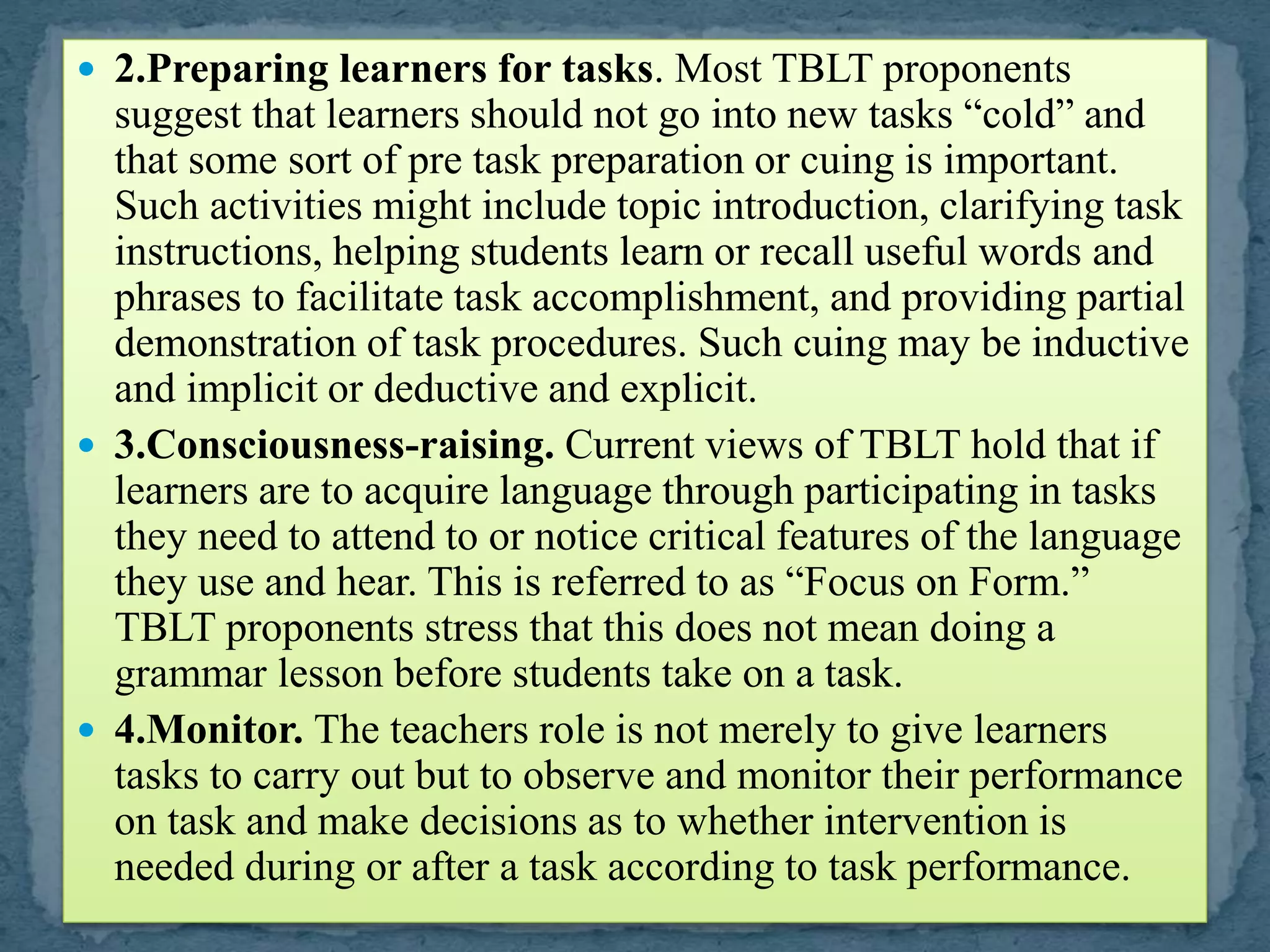 task based language teaching TBLT | PPTX