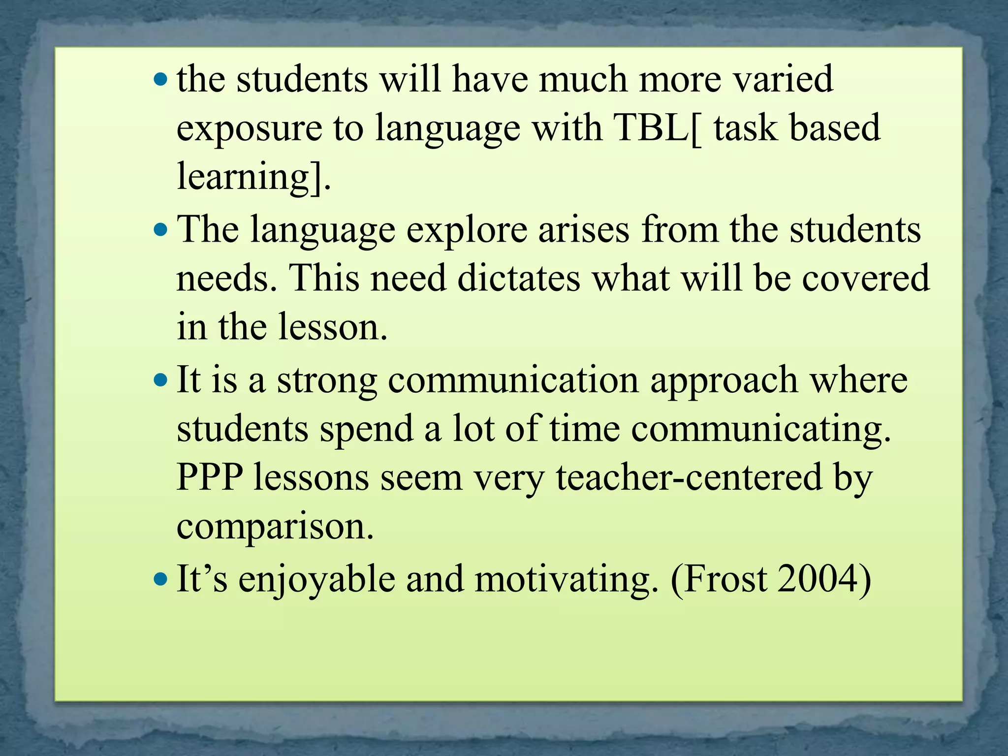 task based language teaching TBLT | PPTX