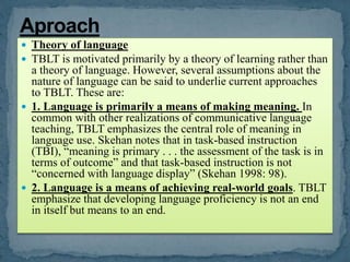 task based language teaching TBLT | PPTX