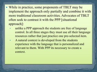 task based language teaching TBLT | PPTX