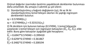 Regresyonda Çoklu Bağlantı (Multicollinearity) Probleminin Temel ...
