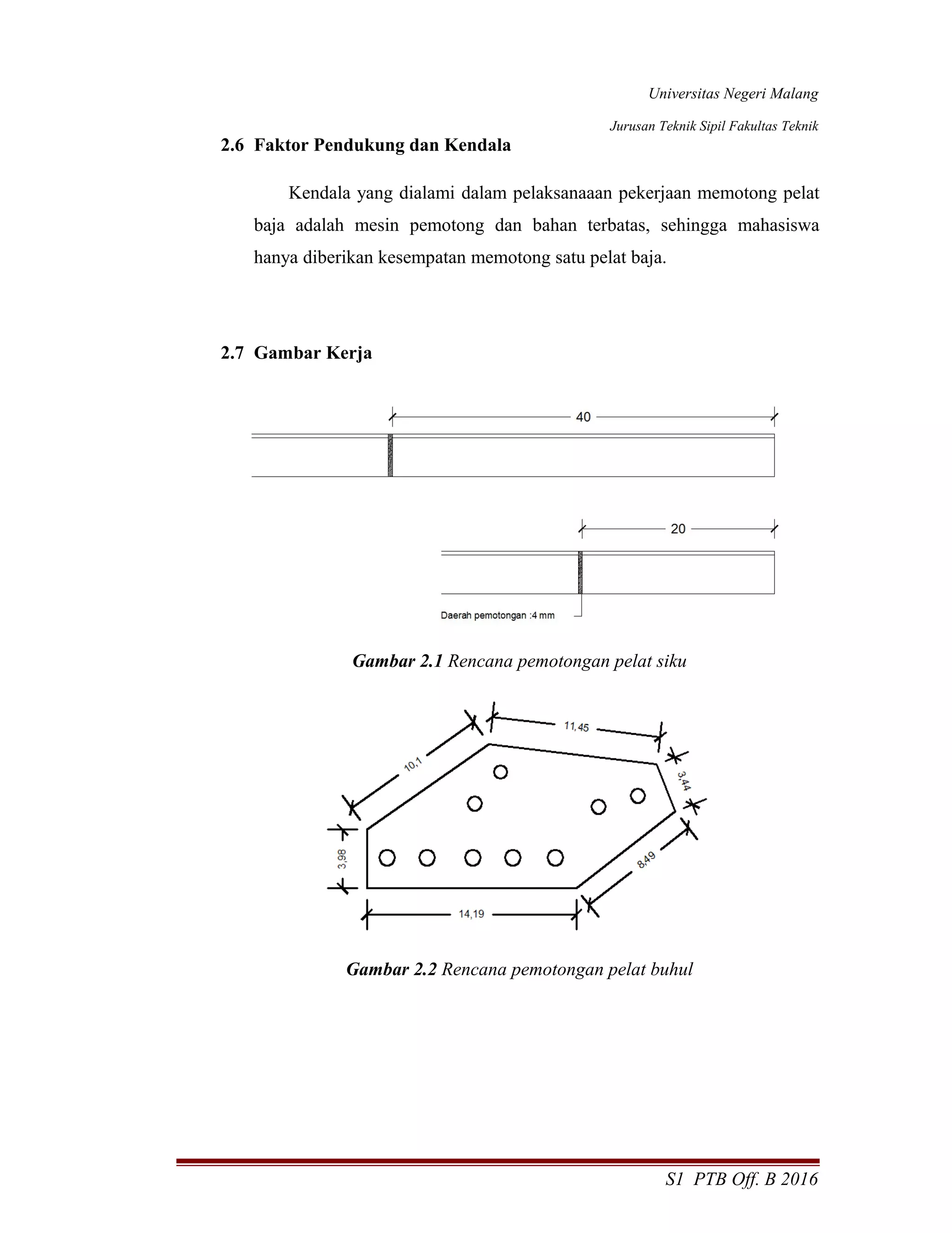 2. laporan sambungan plat simpul baja fix | DOC