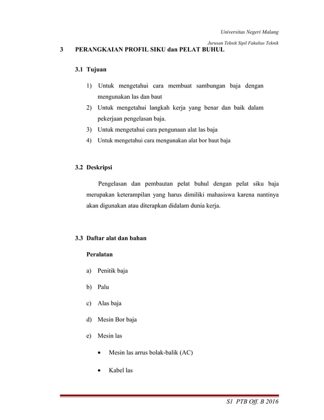 2. laporan sambungan plat simpul baja fix | DOC
