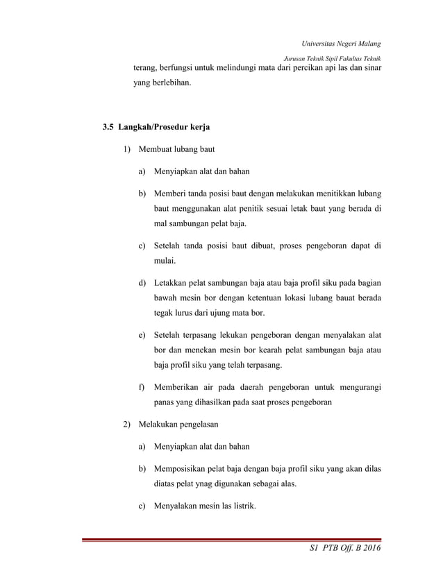 2. laporan sambungan plat simpul baja fix | DOC