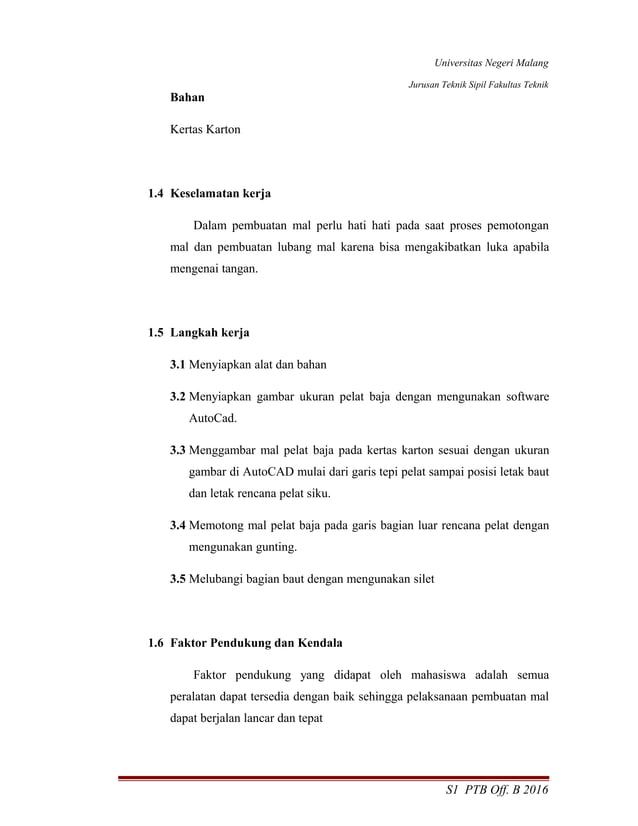 2. laporan sambungan plat simpul baja fix | DOC