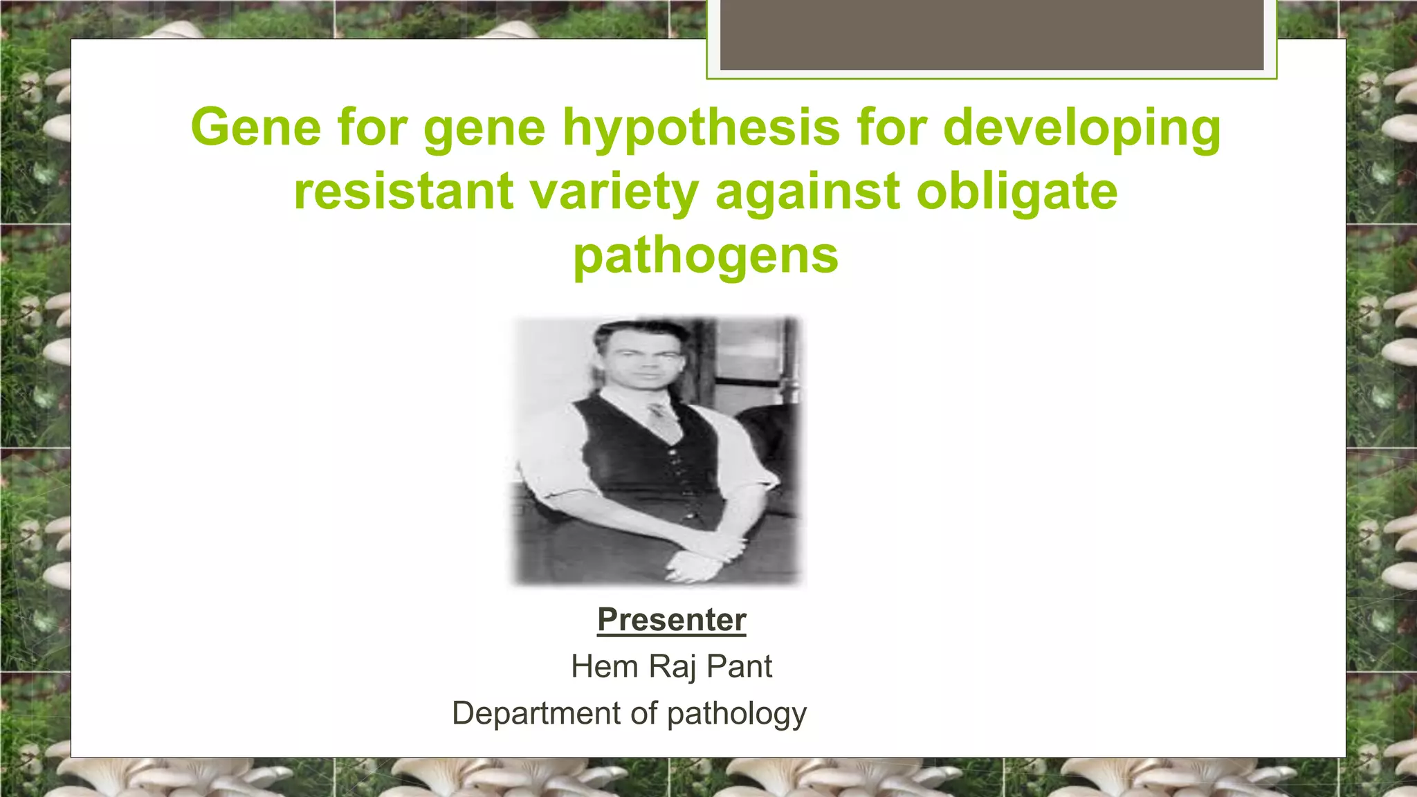 Gene for gene concept Hem raj pant | PPTX