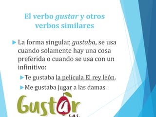 Cuando era niño- El imperfecto del verbo gustar y otros verbos ...