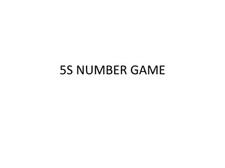 2. 5s - 5s number game | PPTX