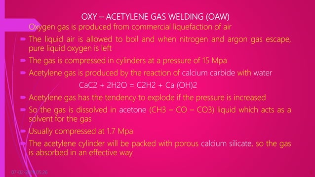 Oxy fuel gas welding | PPTX