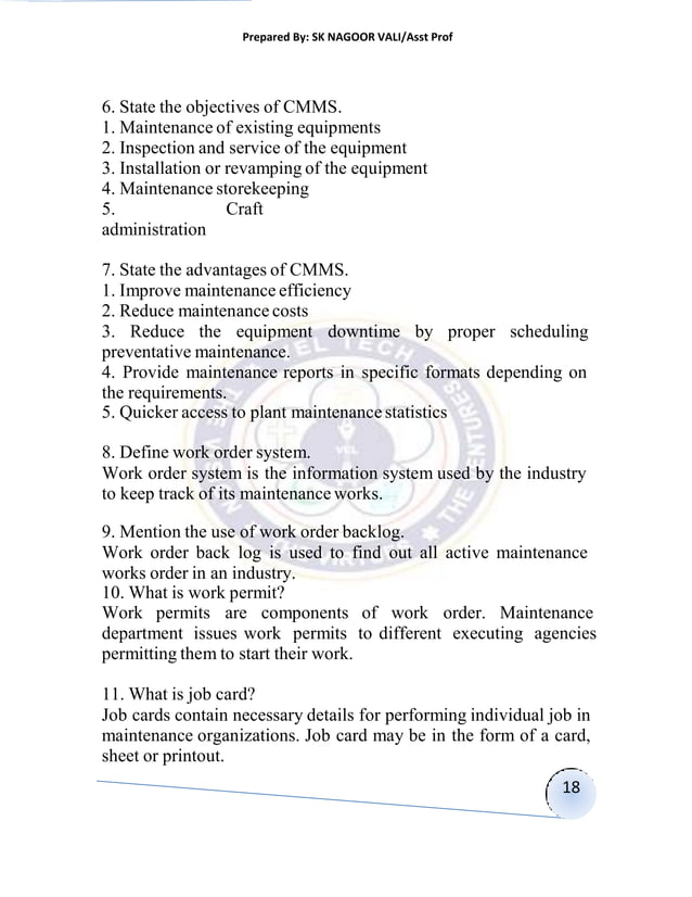 maintenance engineering | PDF | Mechanical and Industrial Engineering ...