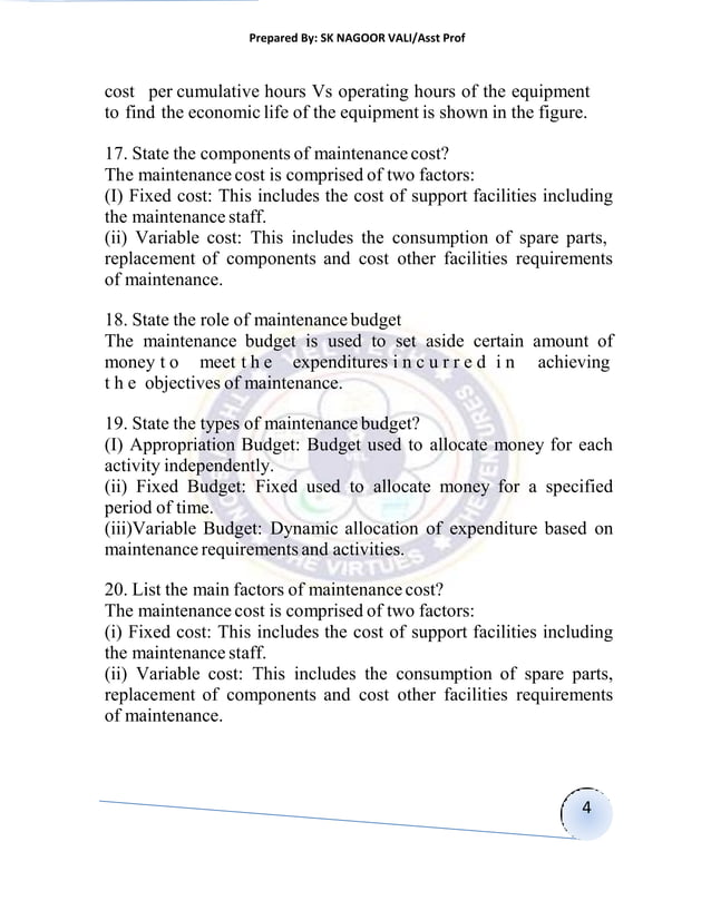 maintenance engineering | PDF | Mechanical and Industrial Engineering ...