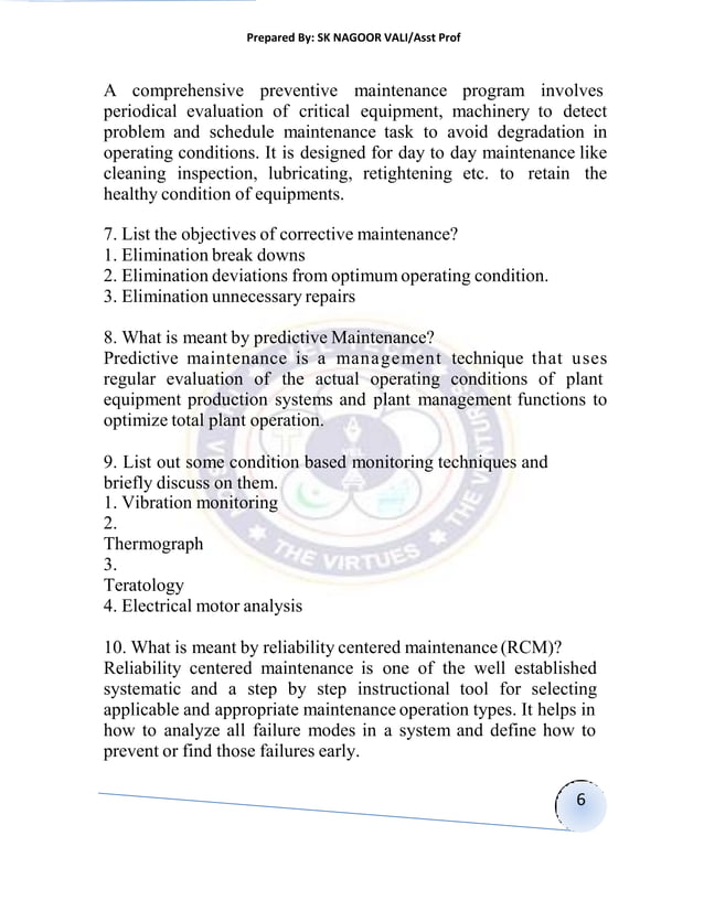 maintenance engineering | PDF | Mechanical and Industrial Engineering ...