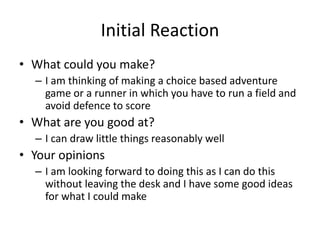 initial plans | PPTX