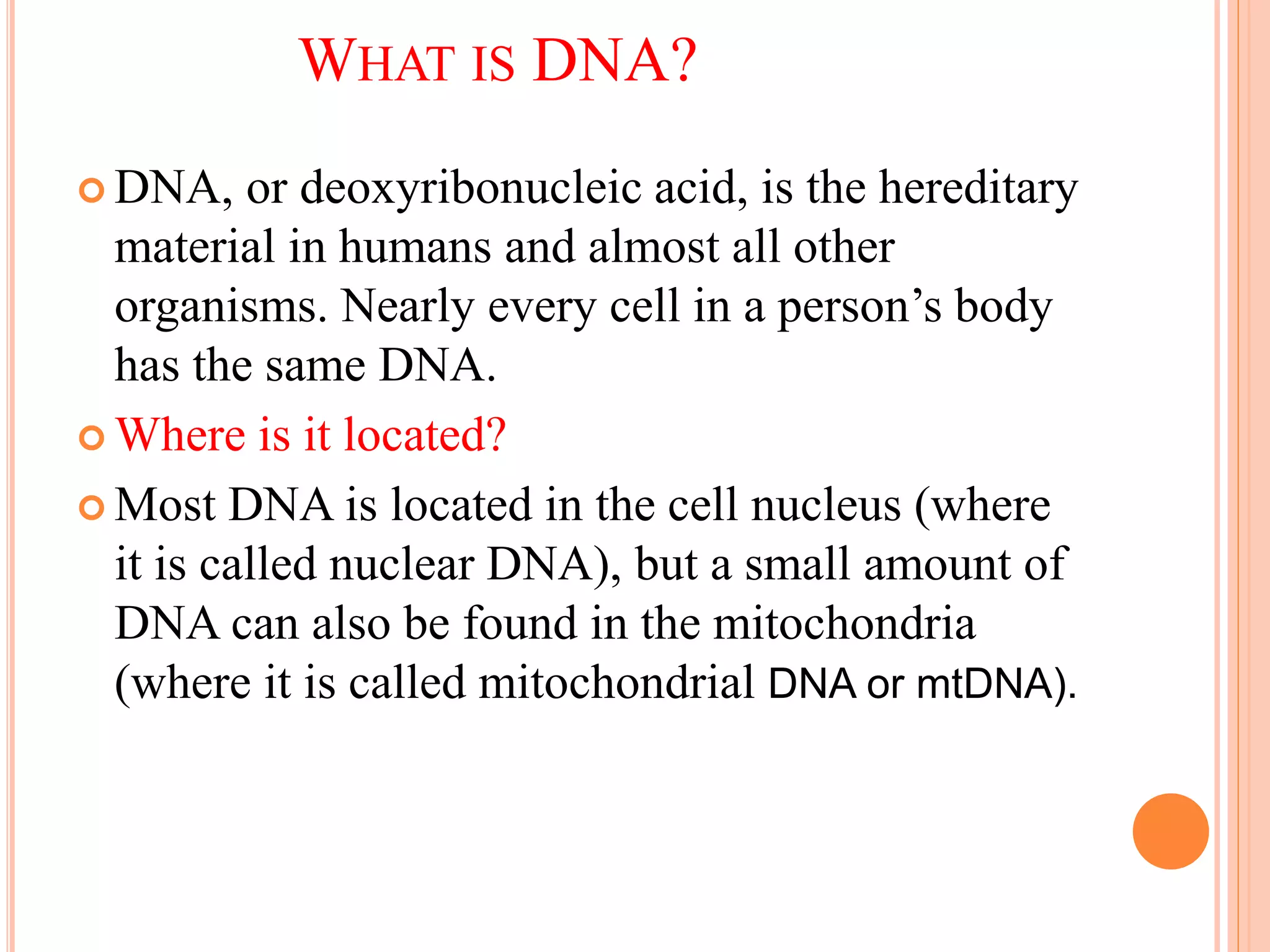 DNA strcture and function | PPTX