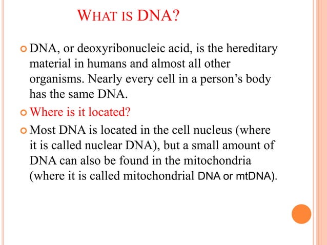 DNA strcture and function | PPTX