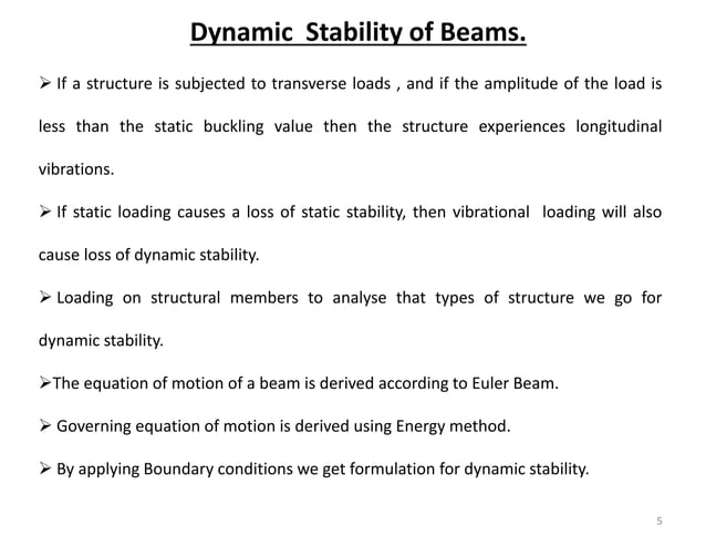 2.Dynamic stability of beams with damping under periodic loads | PPT