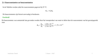 Hoofdstuk 2 - Zuur-base evenwichten - deel 1 | PPTX