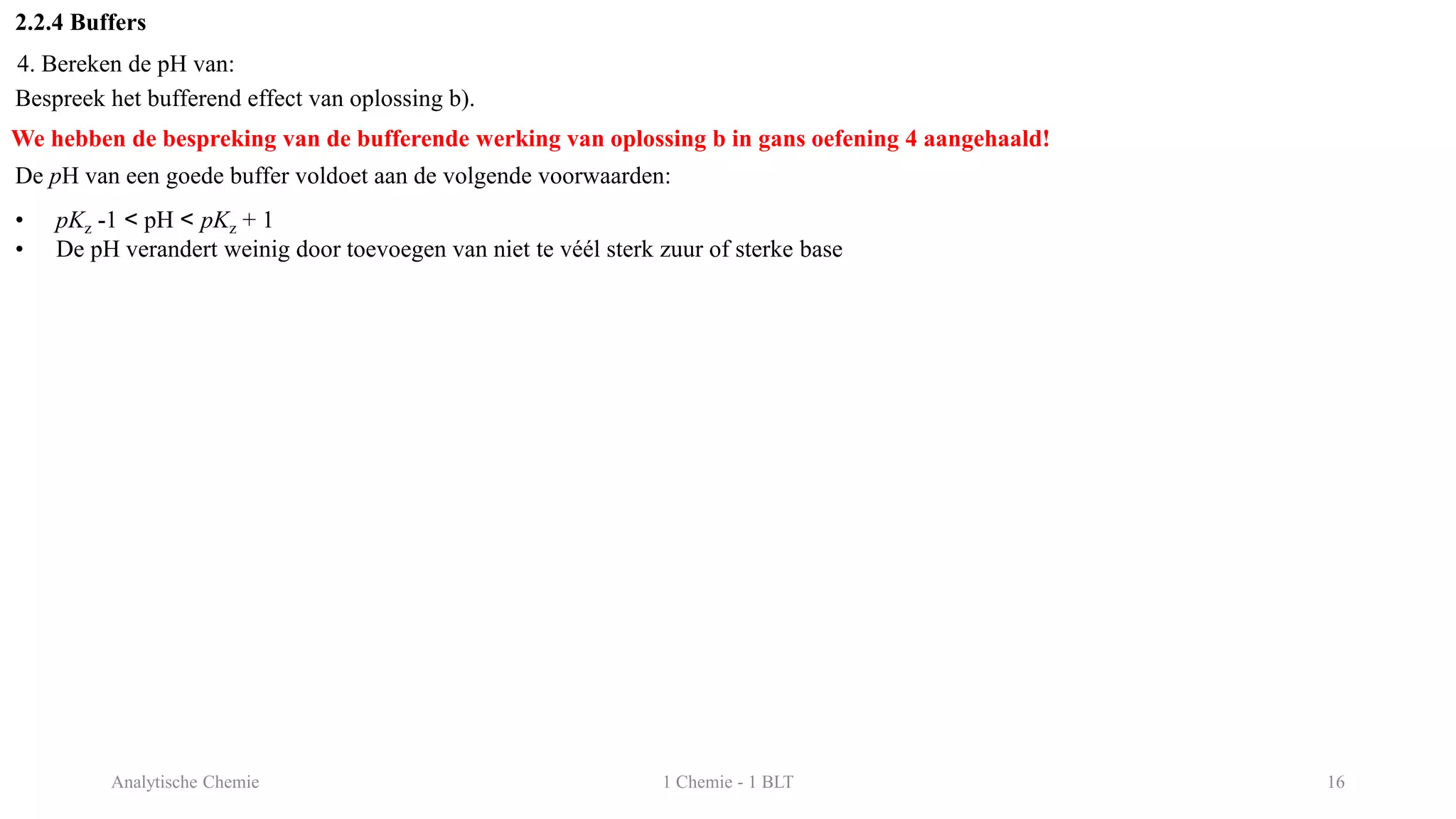 Hoofdstuk 2. Zuur base-evenwichten - Buffers | PPTX | Chemistry | Science