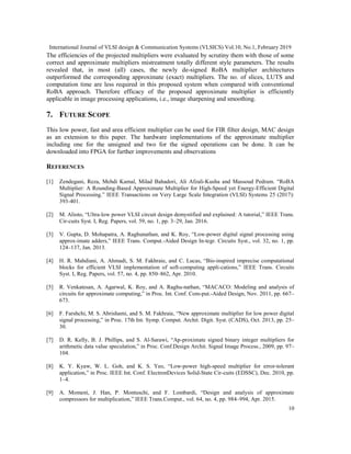 A METHODOLOGY FOR IMPROVEMENT OF ROBA MULTIPLIER FOR ELECTRONIC ...