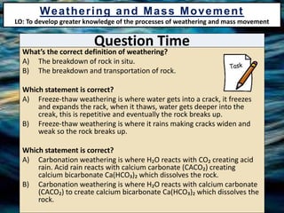 2. weathering and mass movement | PPTX | Geology | Science