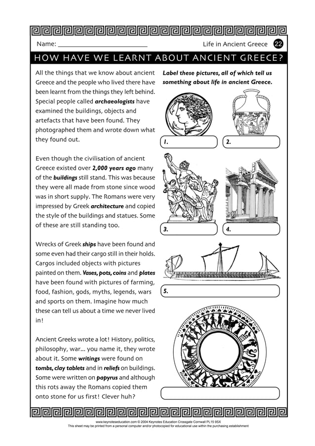 2.3 greece worksheet | PDF