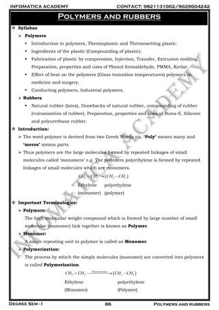 2. polymers rubbers | PDF