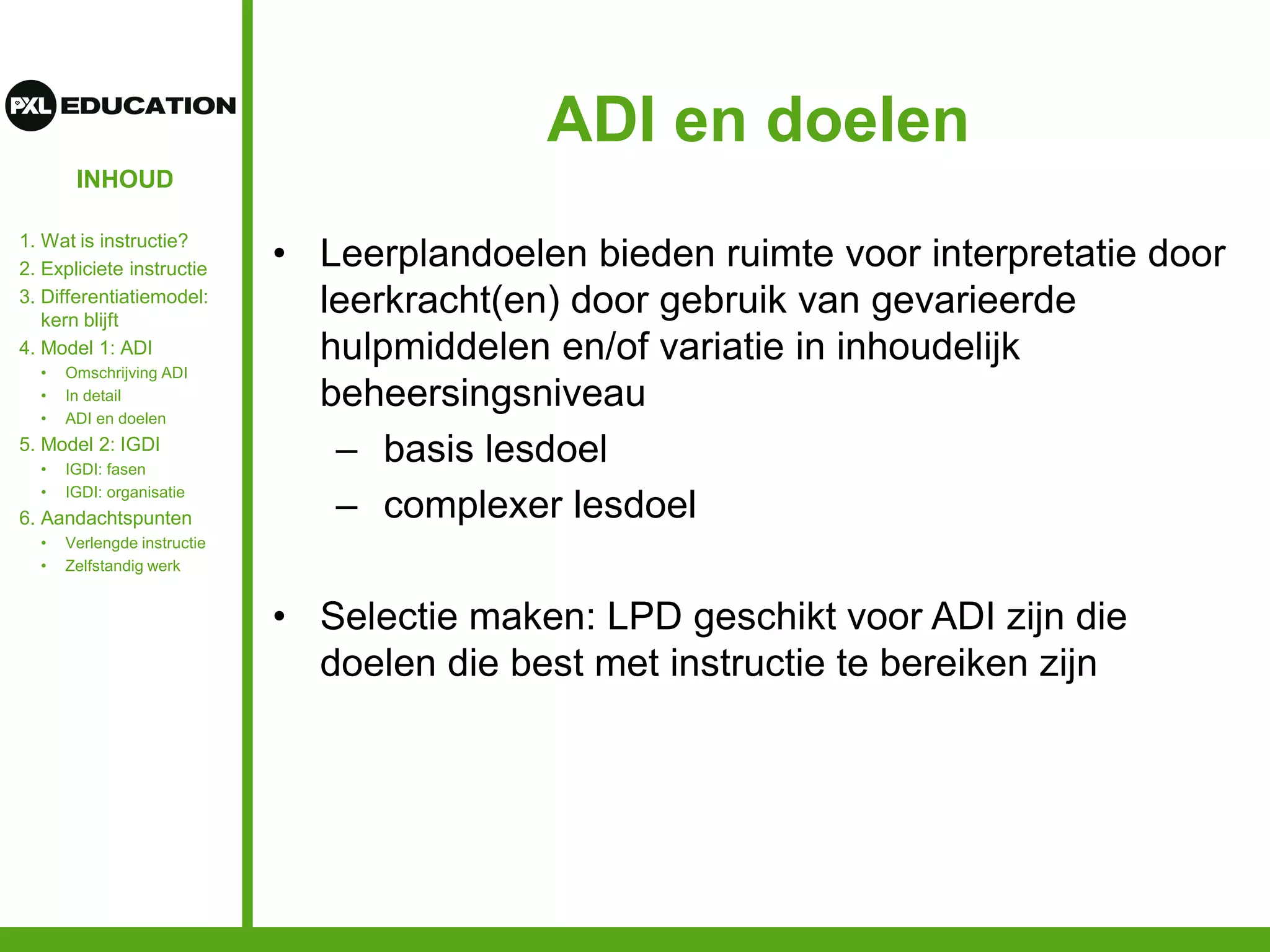 PPT modellen voor differentiatie in de directe instructieles | PPTX