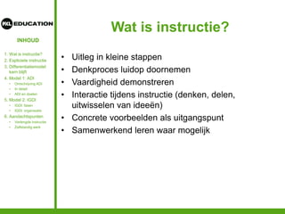PPT modellen voor differentiatie in de directe instructieles | PPTX