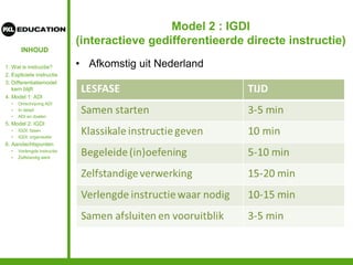 PPT modellen voor differentiatie in de directe instructieles | PPTX