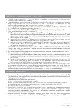 2. formulir permohonan aktivasi efiling eLHKPN | PDF