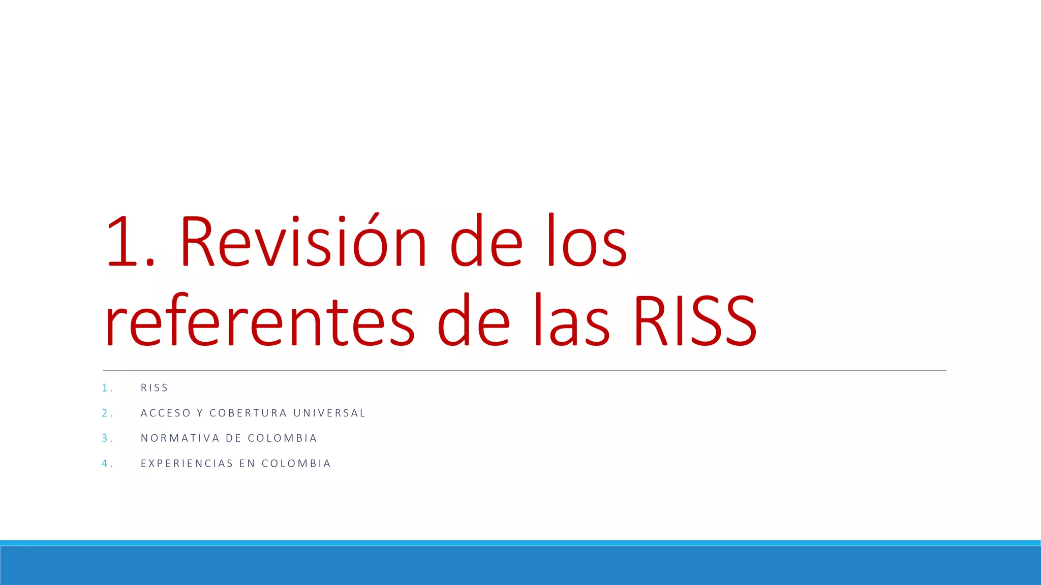 Redes Integradas de Servicios de Salud - RISS | PPTX